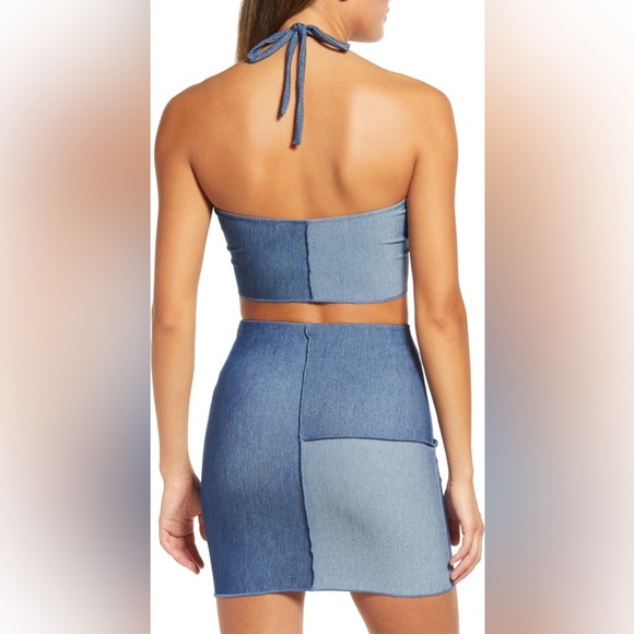 naked wardrobe | Tops | Nwt Denim Halter Crop Top | Poshmark